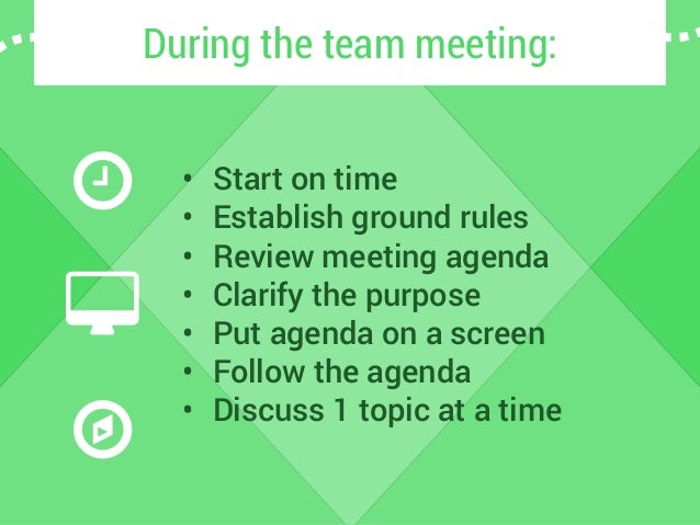 30 Rules to Follow for an Effective Team Meeting