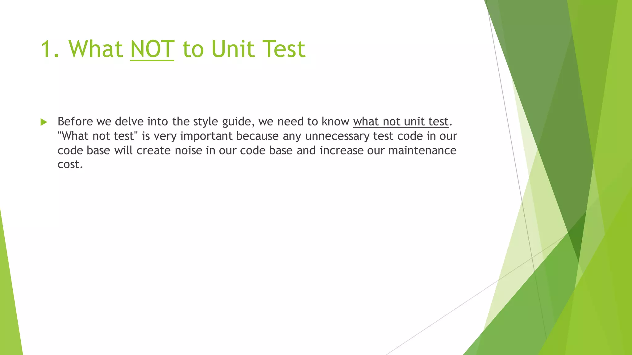 Effective Unit Test Style Guide | PPT