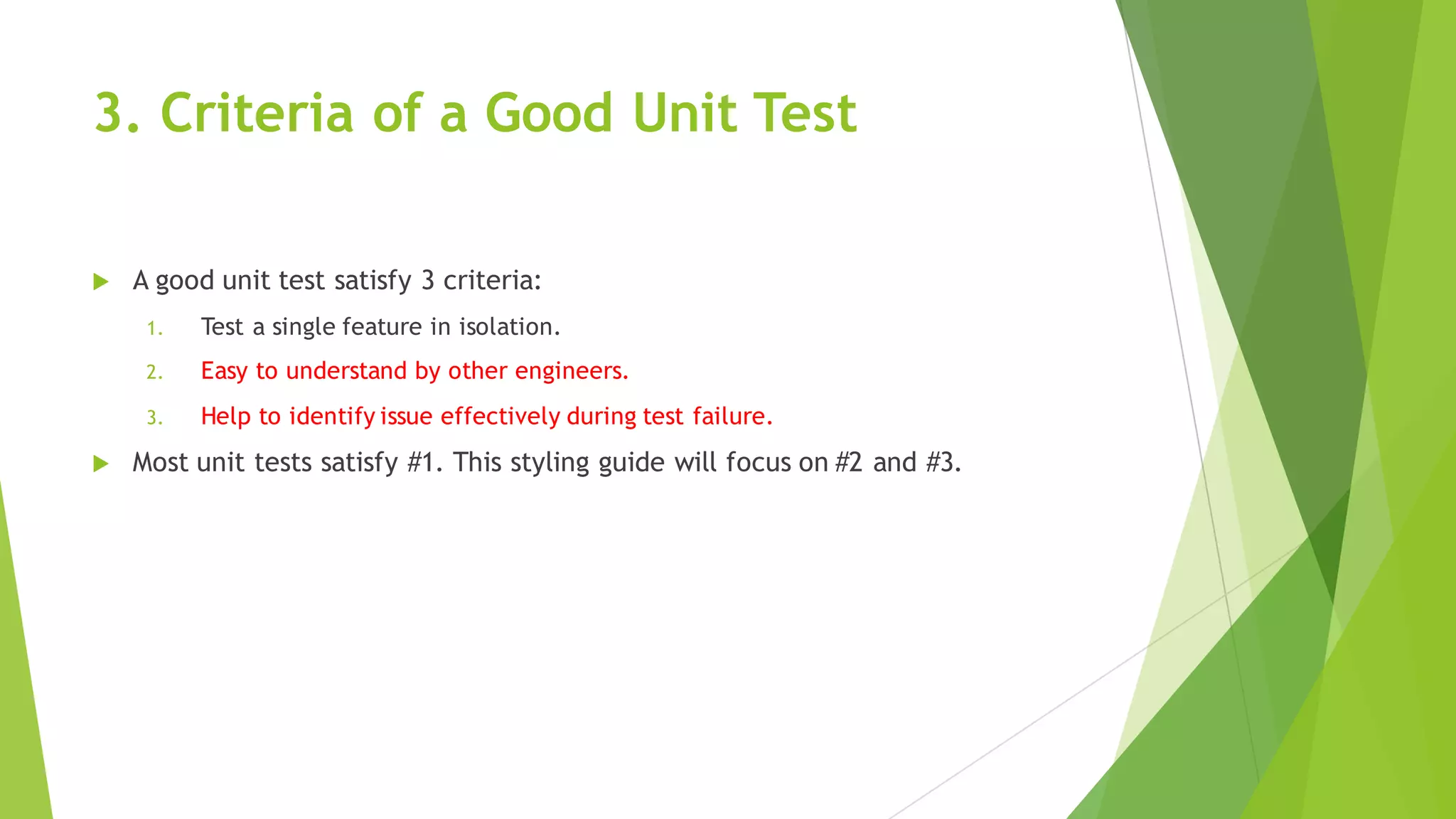 Effective Unit Test Style Guide | PPT