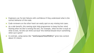 Effective Unit Test Style Guide | PPT