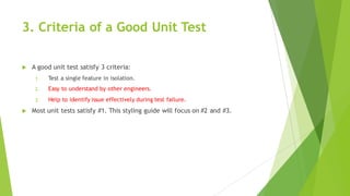 Effective Unit Test Style Guide | PPT