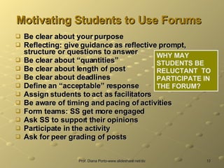 Effective Use Of Forums | PPT