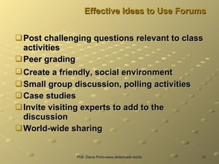 Effective Use Of Forums | PPT