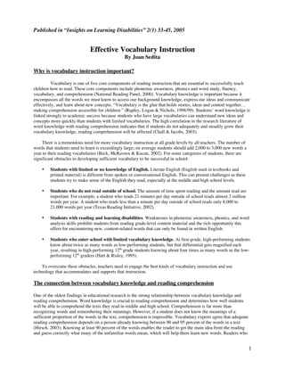 Effective vocabulary-instruction | PDF