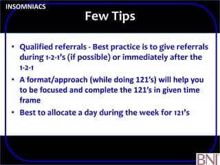Effective 1 2-1’s Part 1 - BNI INSOMNIACS | PDF