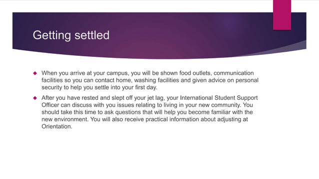 Effective adjustment to the new environment | PPTX | Travel Preparation and Advice | Travel