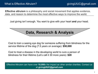 Effective altruism 1 slide intro | PPTX