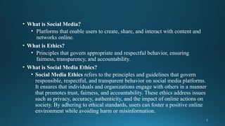 Effective and Ethical use of Social Media Galgotias College of ...