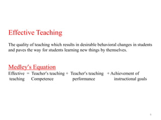 Effective and Ineffective Teaching by Dr.Pachaiyappan | PDF