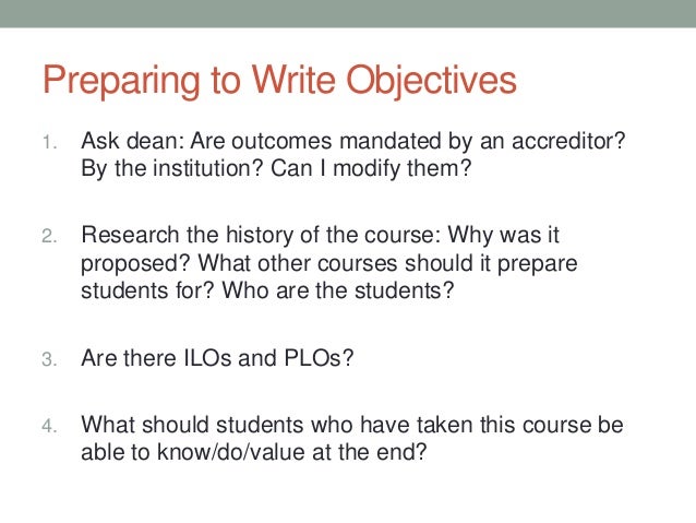 Effective and measurable learning outcomes