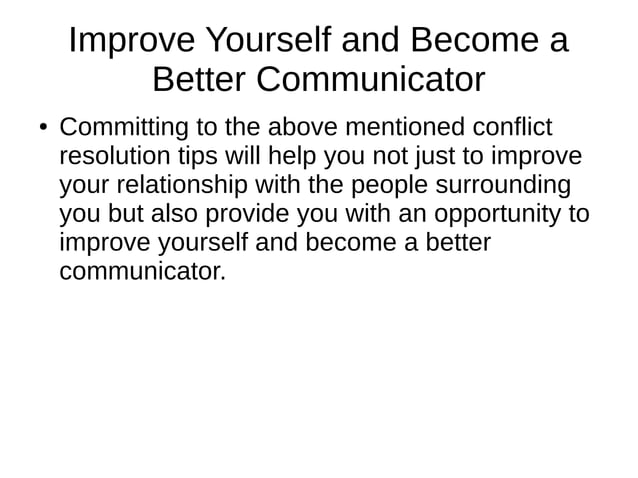 Effective and Reliable Conflict Resolution Tips | PPT