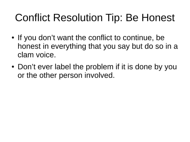 Effective and Reliable Conflict Resolution Tips | PPT