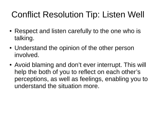 Effective and Reliable Conflict Resolution Tips | PPT