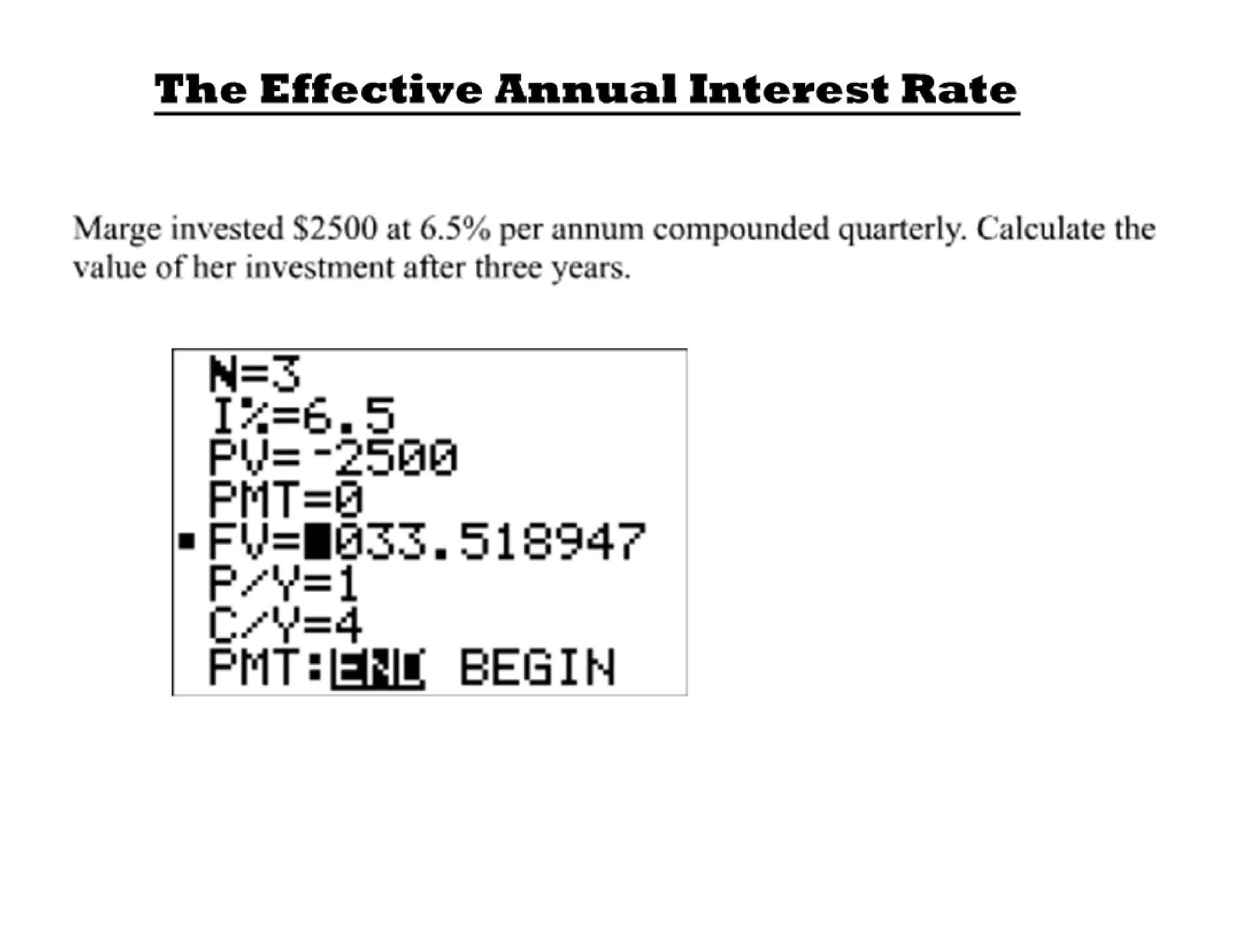 Effective annual interest rate | PPT