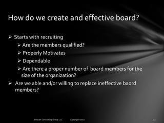 Effective boards presentation | PPTX