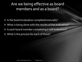 Effective boards presentation | PPTX