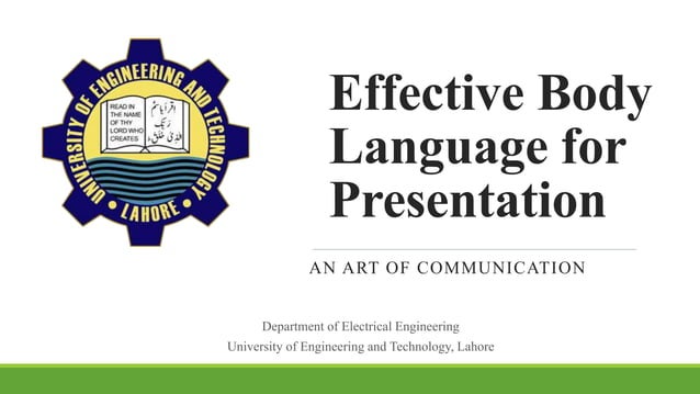 Effective Body Language For Presentation Skills | PPTX
