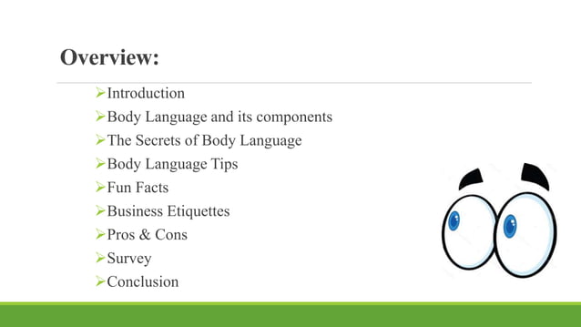 Effective Body Language For Presentation Skills | PPTX