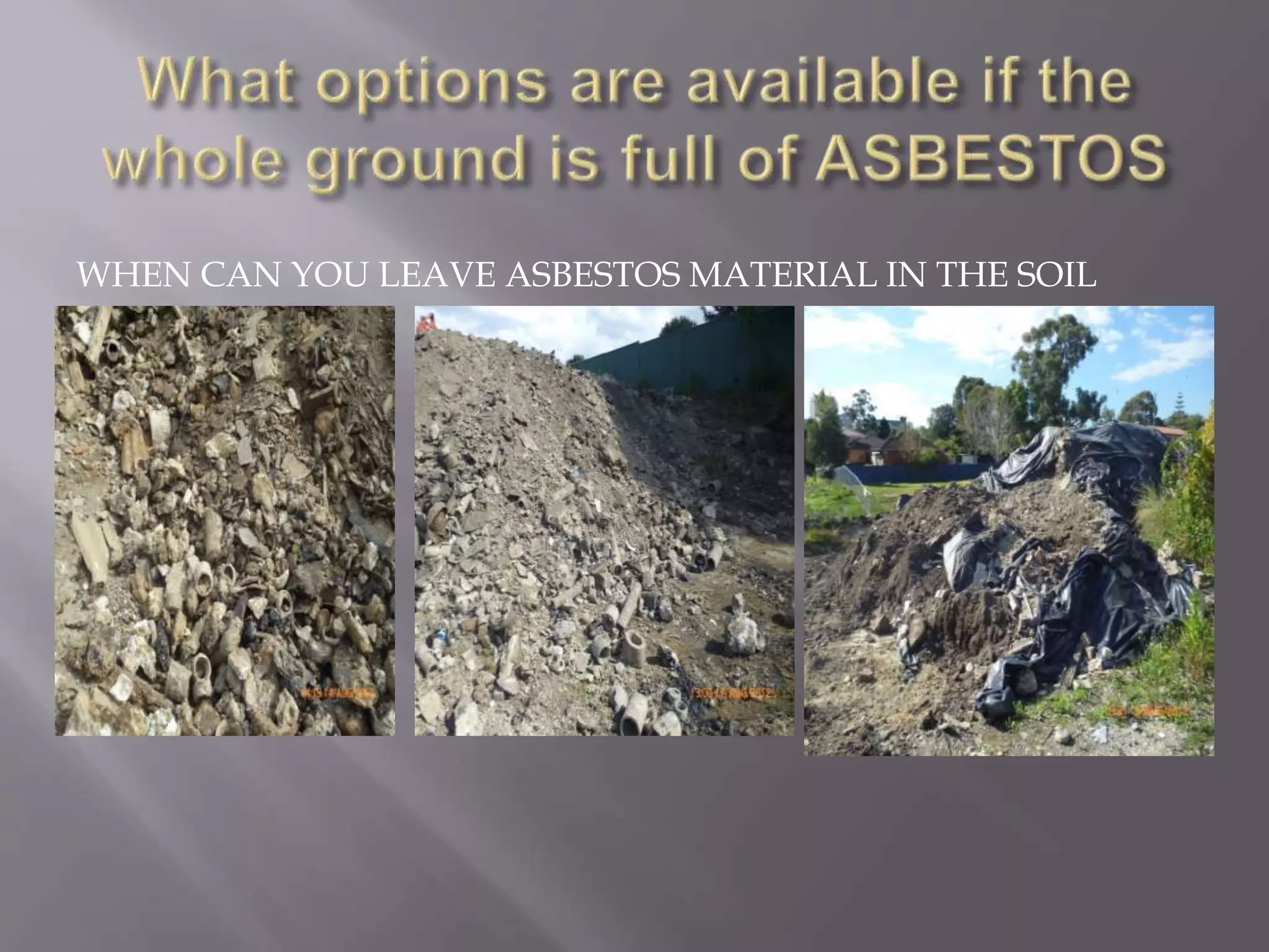 Effective building site and pollution issues with asbestos | PPTX