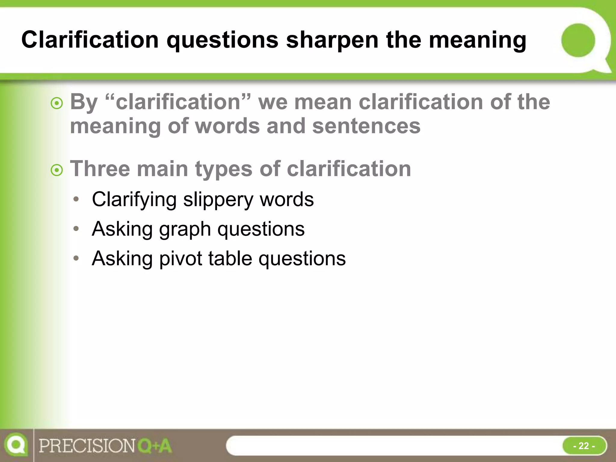 Effective Business Communication with Precision Questioning and ...