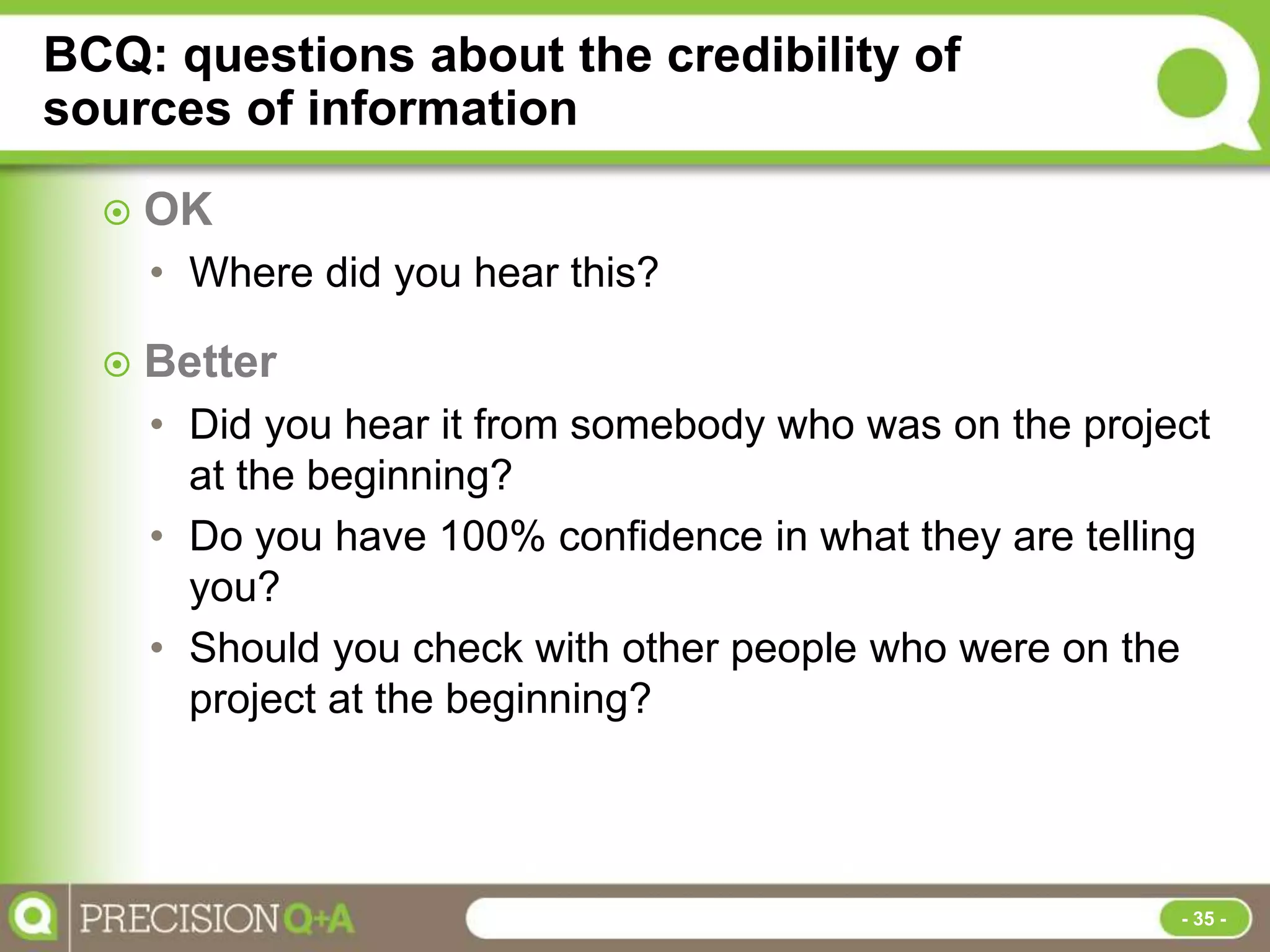 Effective Business Communication with Precision Questioning and ...