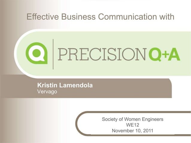 Effective Business Communication with Precision Questioning and ...
