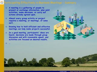 Effective Business Meetings | PPSX