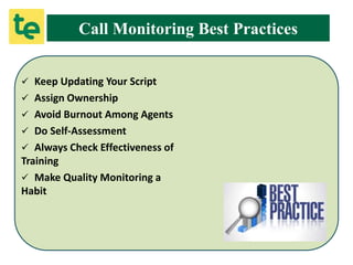 21 Best Practices for Effective Call Quality Monitoring | PPTX ...