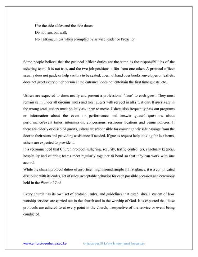 EFFECTIVE CHURCH PROTOCOL & ETIQUETTE.pdf | Christianity | Religion ...