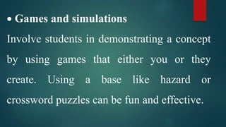 Effective classroom learning activities | PPTX