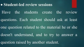 Effective classroom learning activities | PPTX