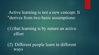 Effective classroom learning activities | PPTX