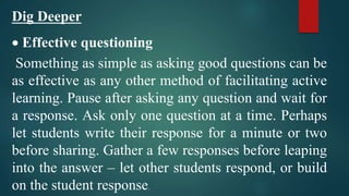 Effective classroom learning activities | PPTX