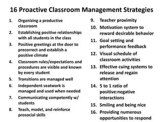 Effective Classroom Management.pptx with escalation strategies | PPTX
