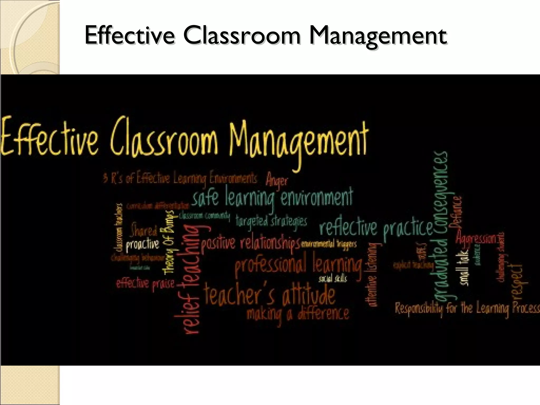 Effective Classroom Management 30 slides | PPT