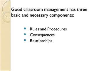 Effective Classroom Management 30 slides | PPT