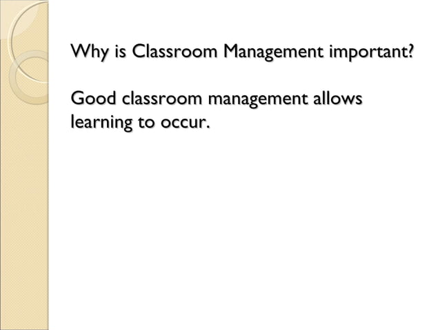 Effective Classroom Management 30 slides | PPT | Educational Assessment ...