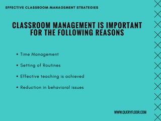 Effective classroom management strategies | PDF