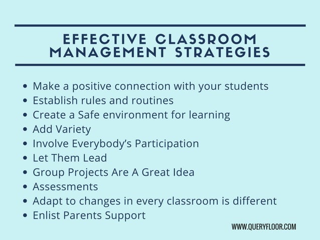 Effective classroom management strategies | PPT