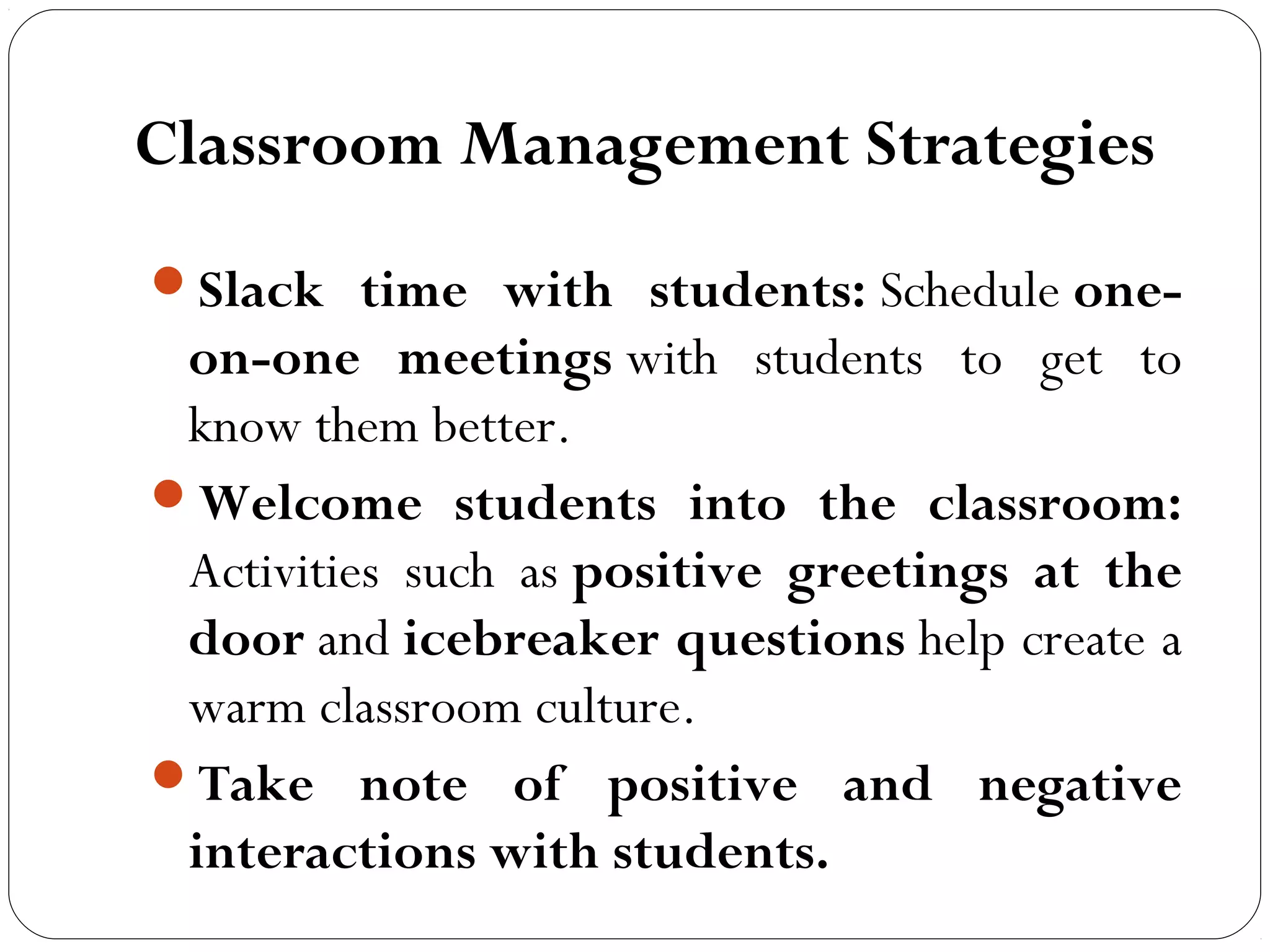 Effective Classroom Management Techniques | PPT