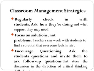 Effective Classroom Management Techniques | PPT