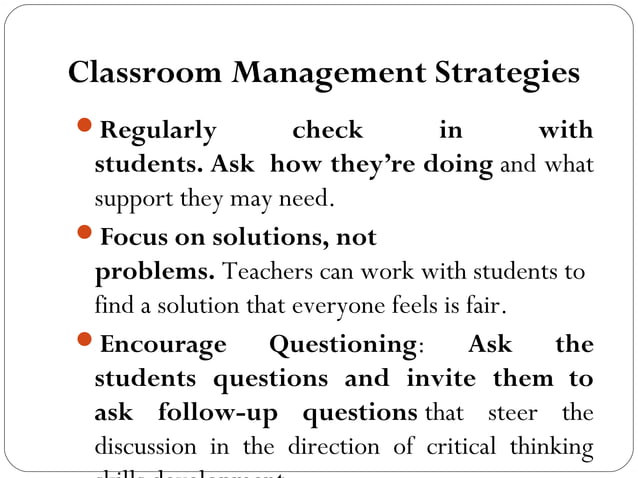 Effective Classroom Management Techniques | PPT