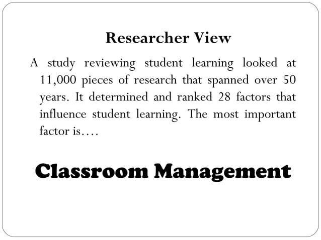 Effective Classroom Management Techniques | PPT