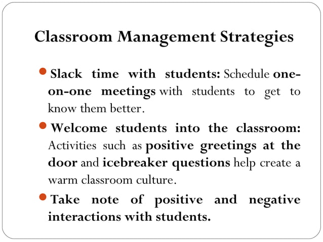 Effective Classroom Management Techniques | PPT