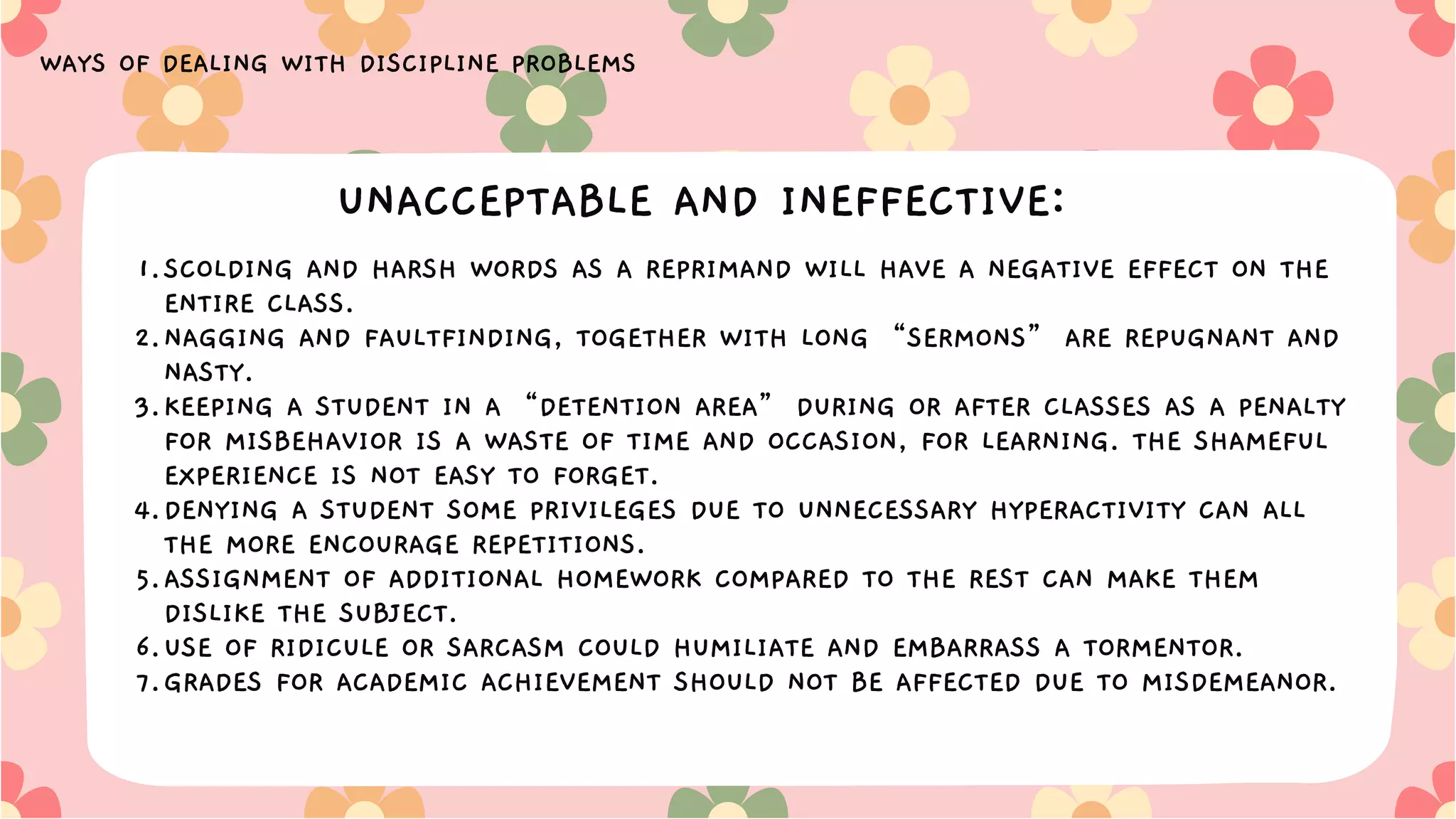 Effective Classroom Techniques | PDF