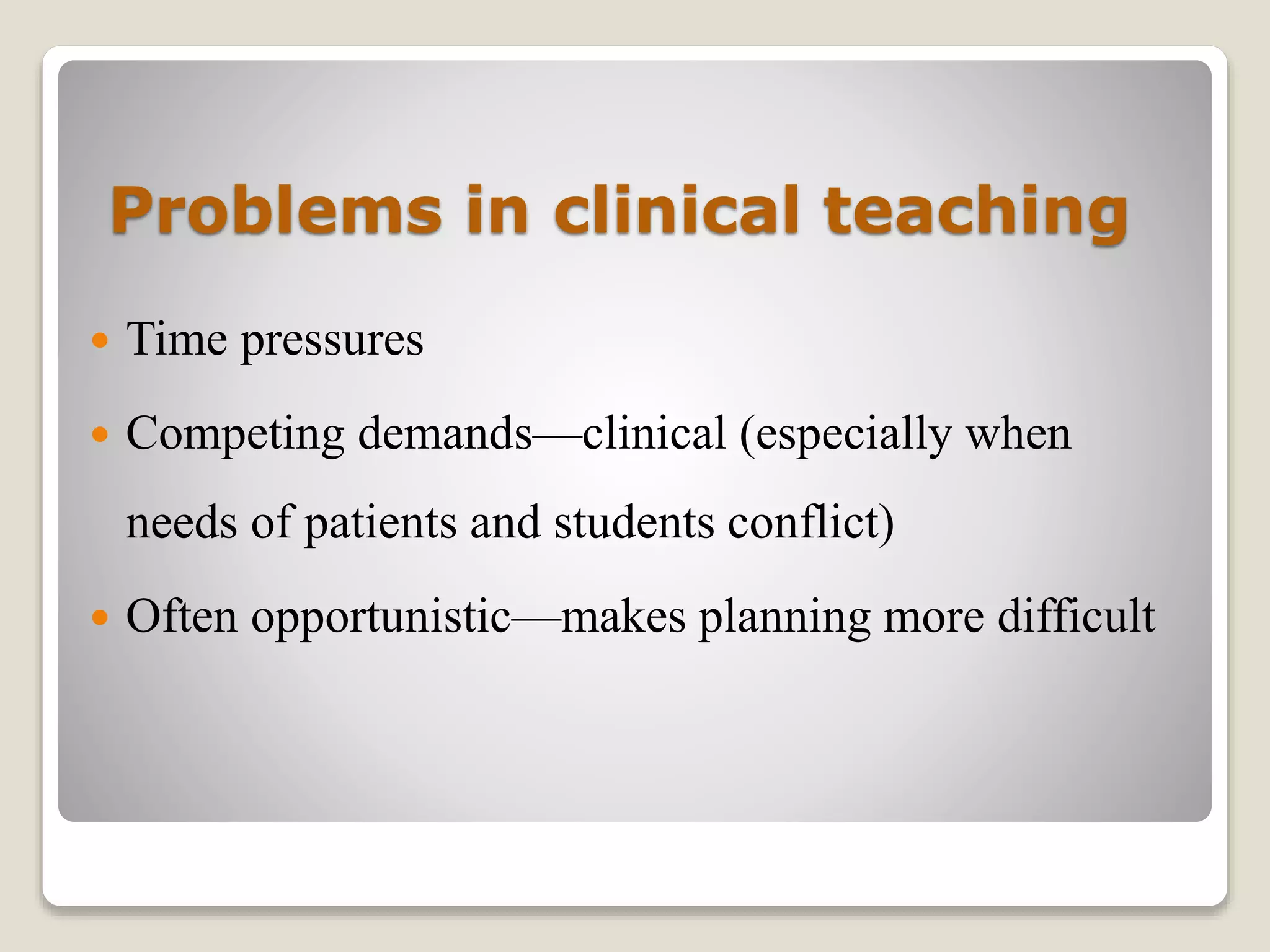 Effective clinical ,practical skill teaching | PPTX
