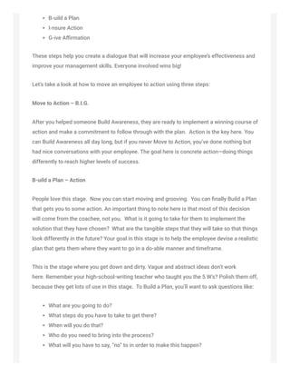 Effective Coaching Part 2: Moving Into Action | PDF