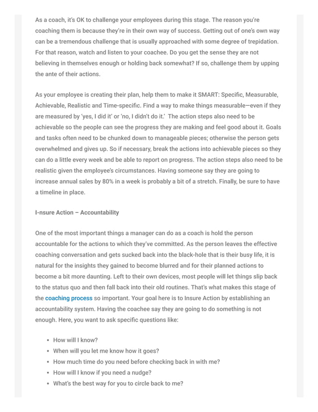 Effective Coaching Part 2: Moving Into Action | PDF