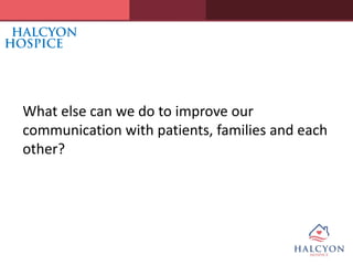 Effective Communication in Hospice | PPTX