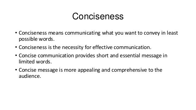 Conciseness Examples